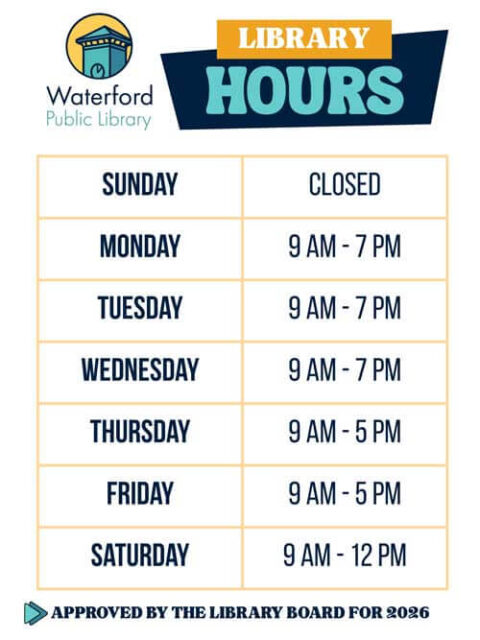 Expanded Hours | Waterford Public Library