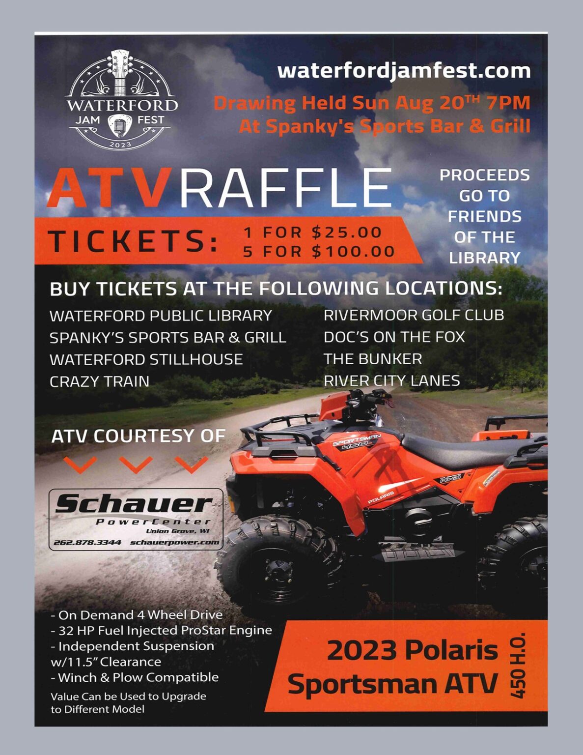ATV Raffle Tickets Available Now
