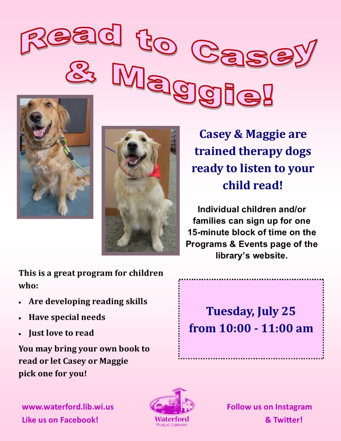 Read to Casey & Maggie