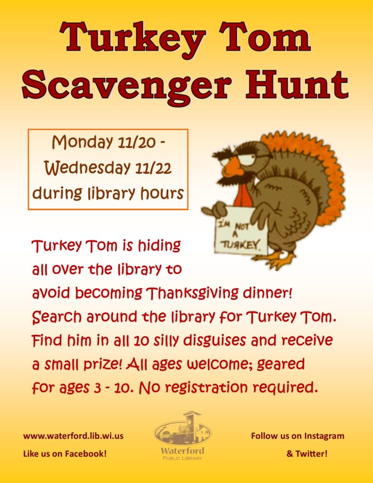 Turkey Tom Scavenger Hunt