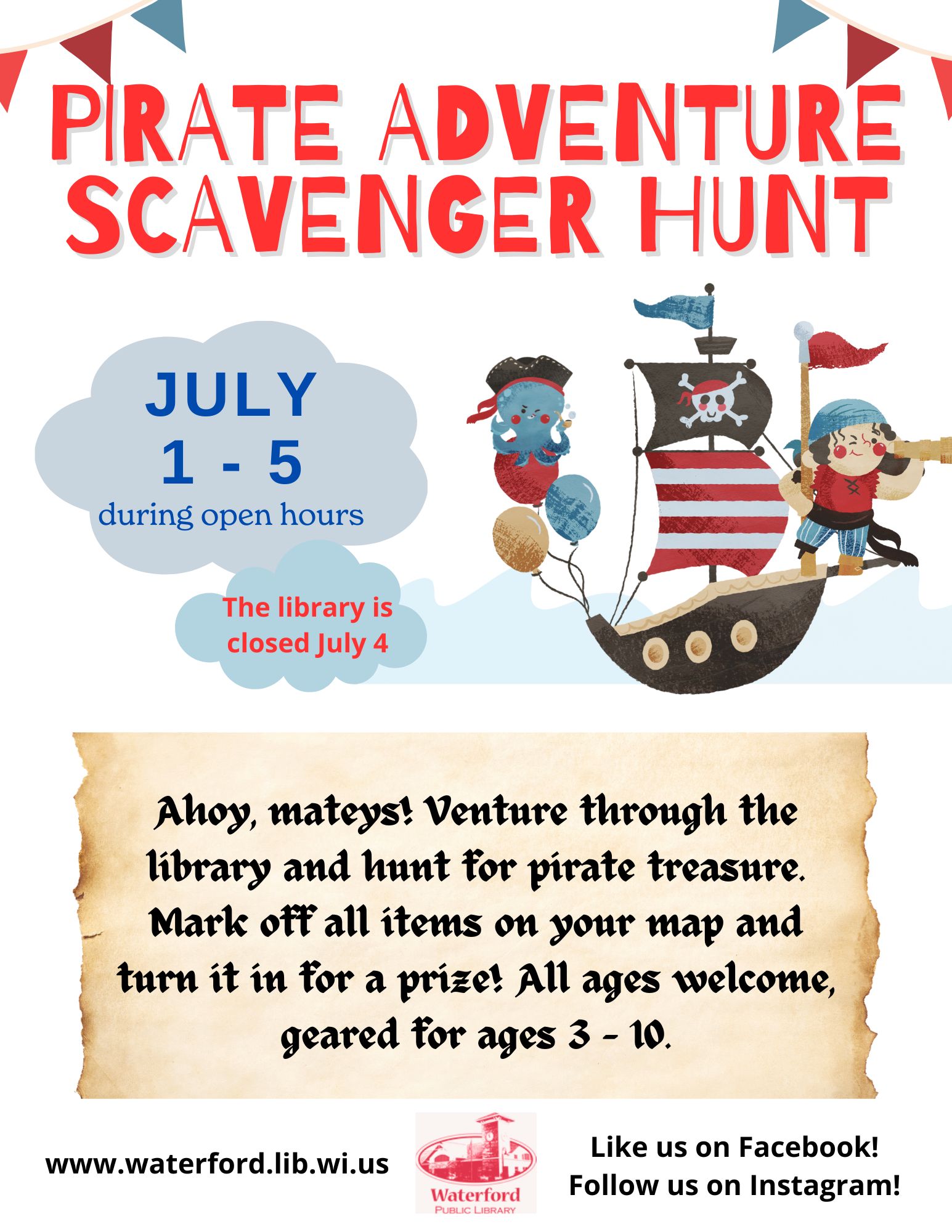 Pirate Adventure Scavenger Hunt