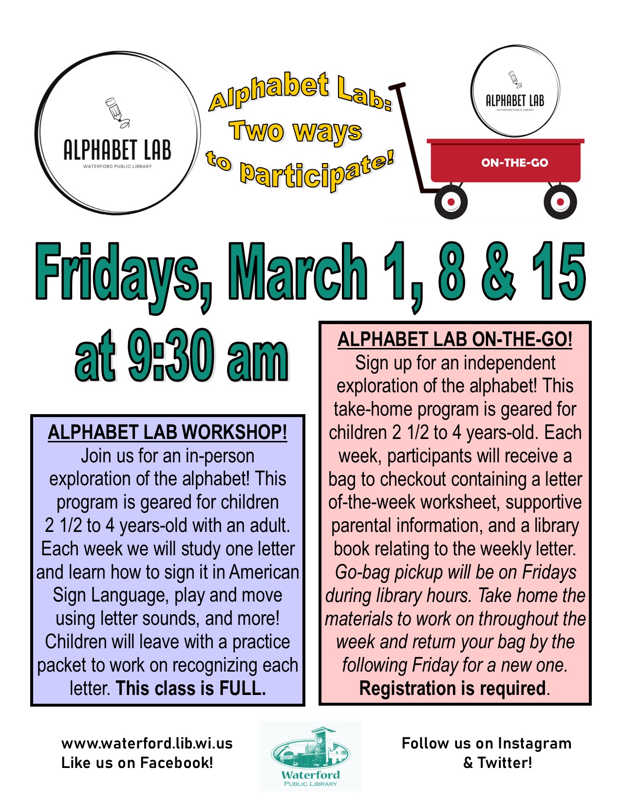 Alphabet Lab – March