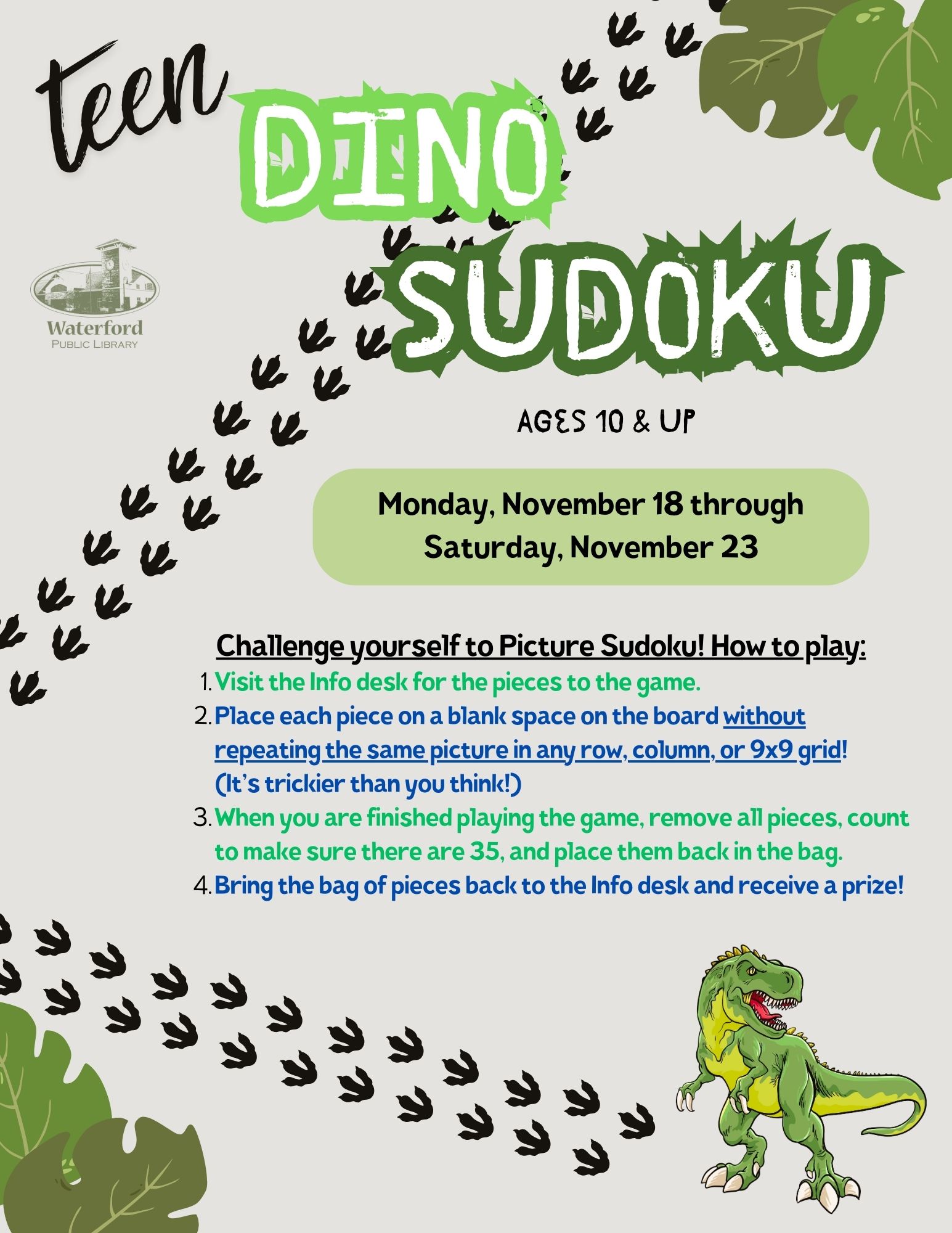 Tween & Teen Dino Sudoku